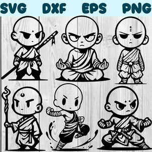 Monk Svg Cartoon Monk Png Cool Monk Clipart Badass Monk Vector Bundle ...
