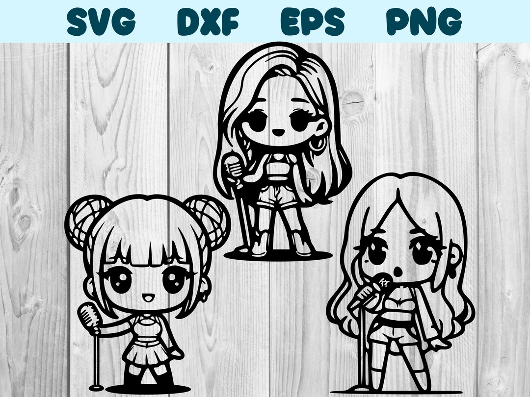 Popstar Svg Singer Girl Png Popstar Girl Clipart Singing Popstar Vector ...