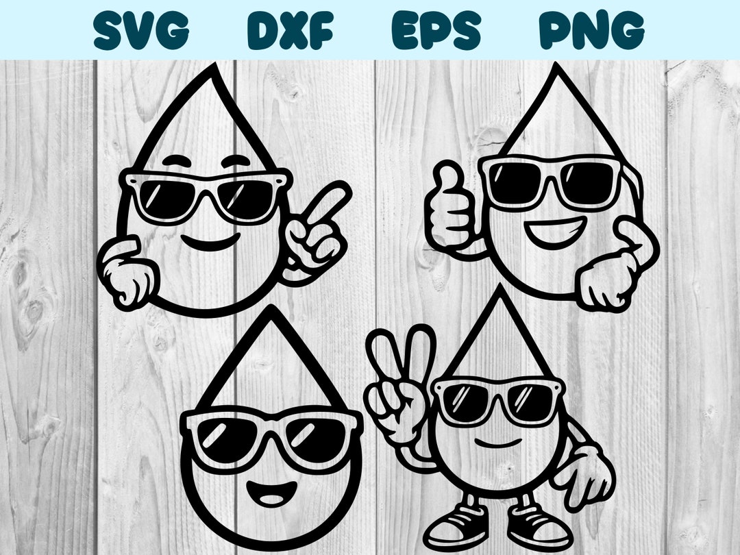 Water Drop Character Svg Water Drop Mascot Png Cartoon Water Drop ...