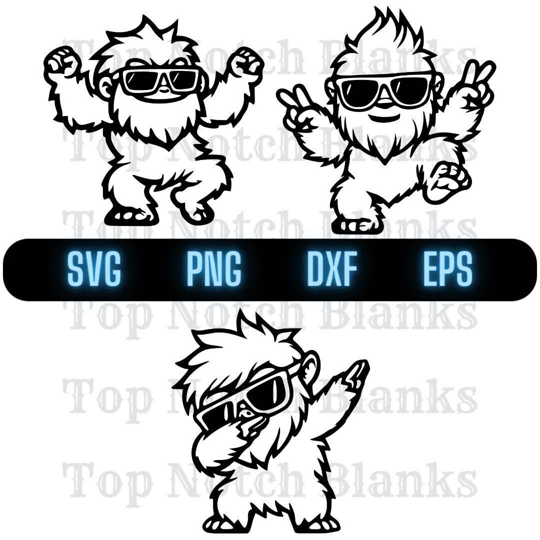 Yeti Dancing With Sunglasses Svg Yeti Dance Png Dancing Yeti Clipart ...