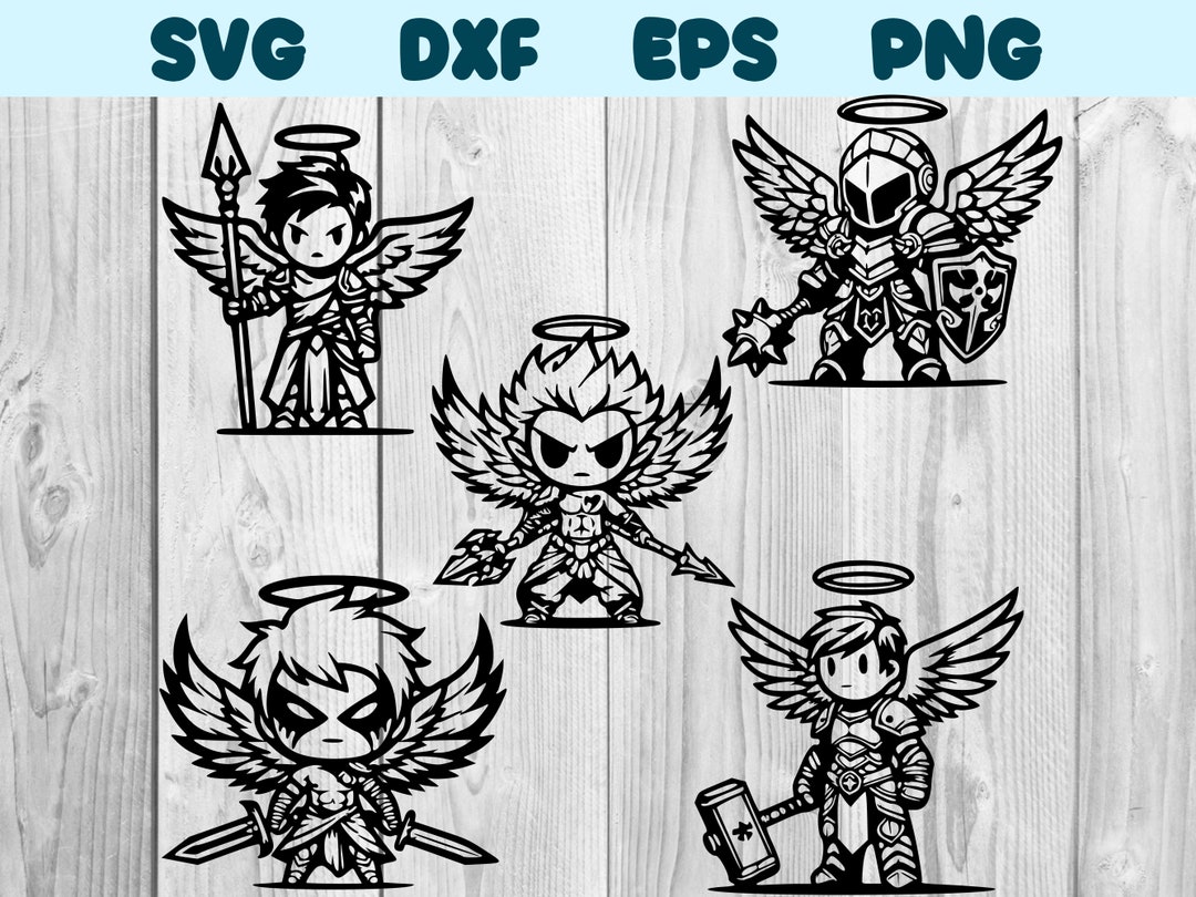 Angelic Warrior Svg Bad Ass Angel Png Cool Angel Clipart Angel Warrior ...