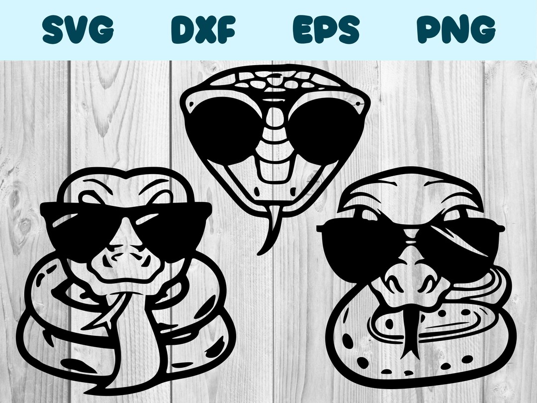 Snake With Glasses Svg Snake Wearing Sunglasses Png Snake With Glasses ...