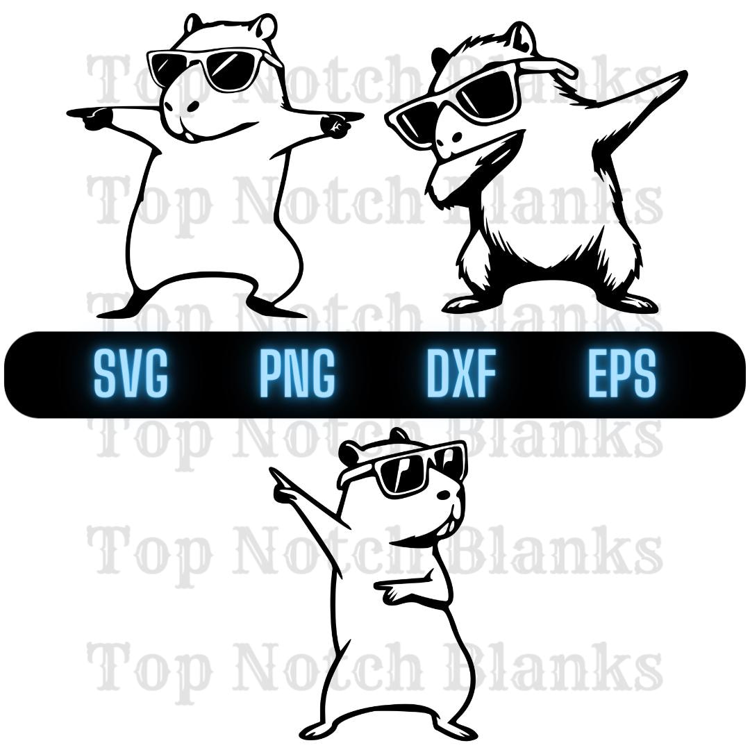 Capybara Dancing With Glasses Svg Capybara Dance Png Dancing Capybara ...