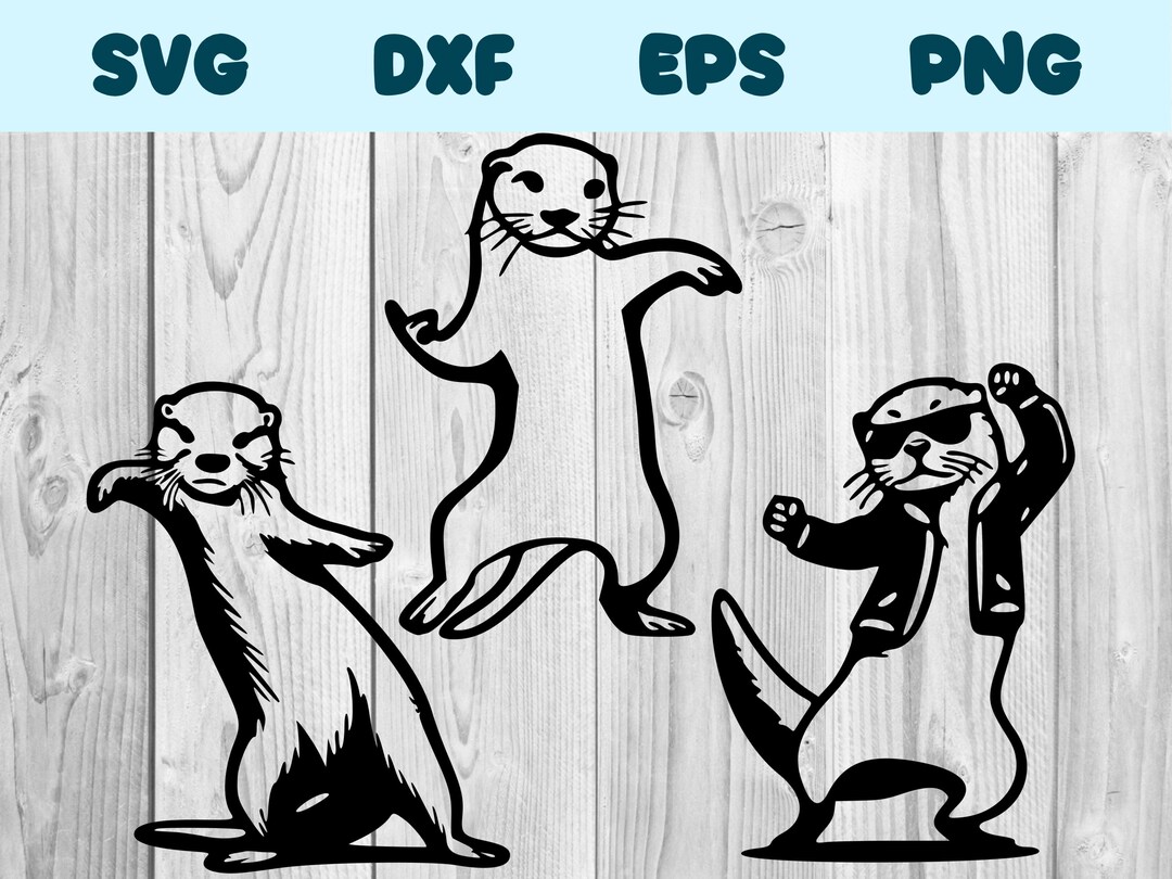 Otter Dancing With Sunglasses Svg Otter Dance Png Dancing Otter Clipart ...