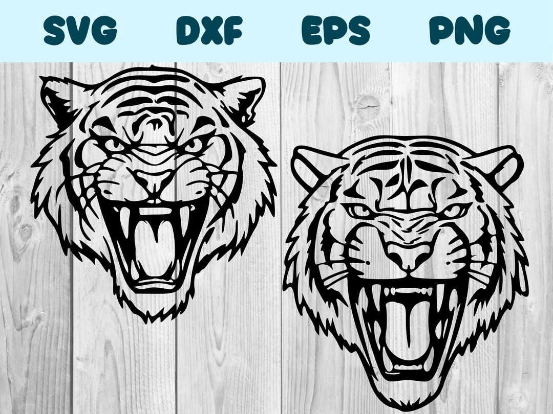 Tiger Svg Angry Tiger Png Angry Tiger Clipart Angry Tiger Vector Bundle ...