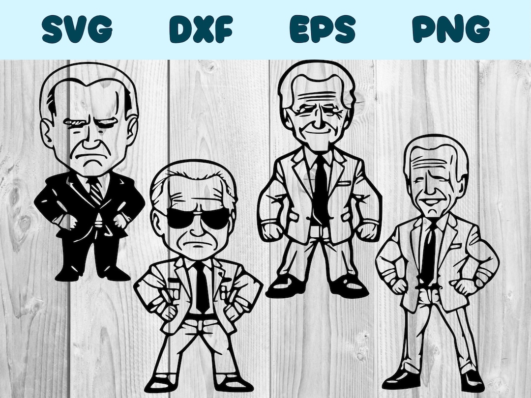 Joe Biden Svg Cartoon Biden Png Bad Ass Biden Clipart Little Biden ...