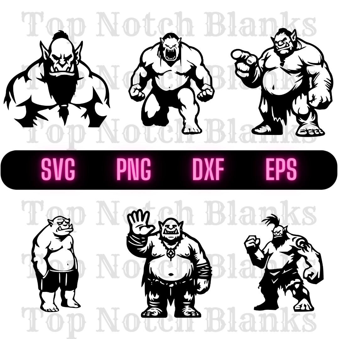 Ogre Svg Cartoon Ogre Png Cool Ogre Clipart Badass Ogre Vector Bundle ...