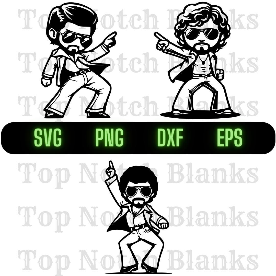 Disco Dude Svg Disco Dancer Png Disco Dance Clipart Disco Guy Vector ...