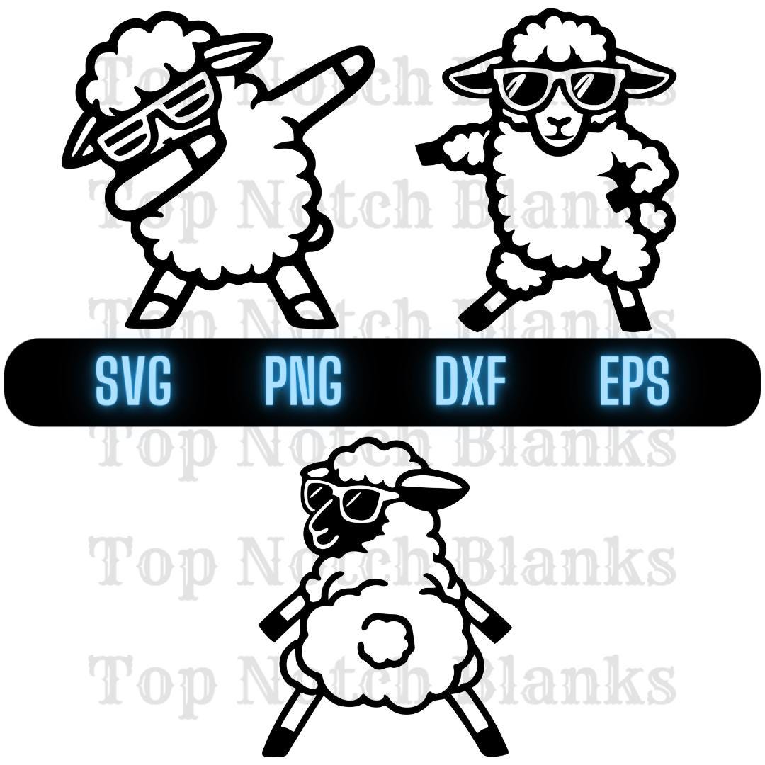 Sheep Dancing With Sunglasses Svg Sheep Dance Png Dancing Sheep Clipart ...