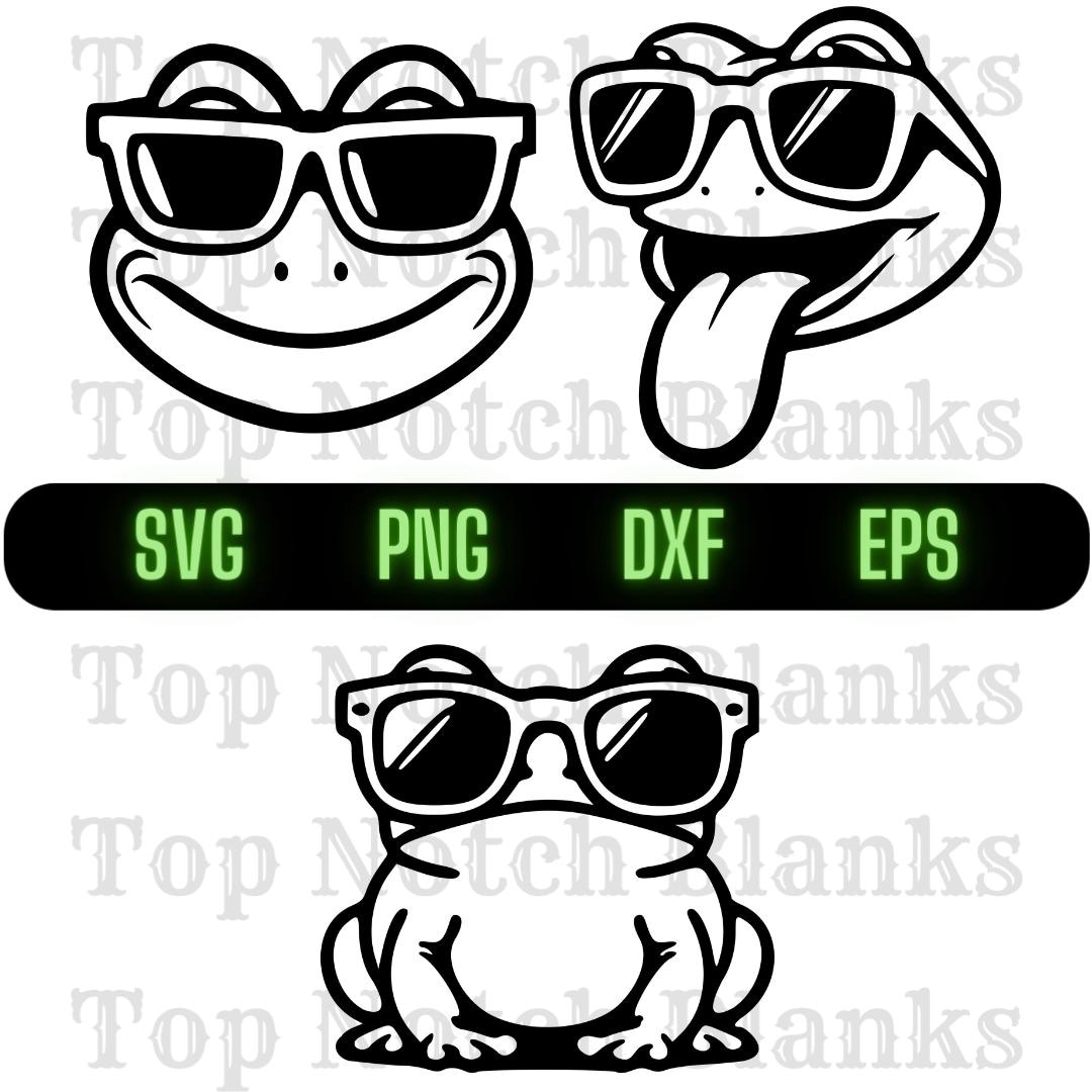 Frog Wearing Sunglasses Svg Frog With Sunglasses Png Frog Clipart Frog ...