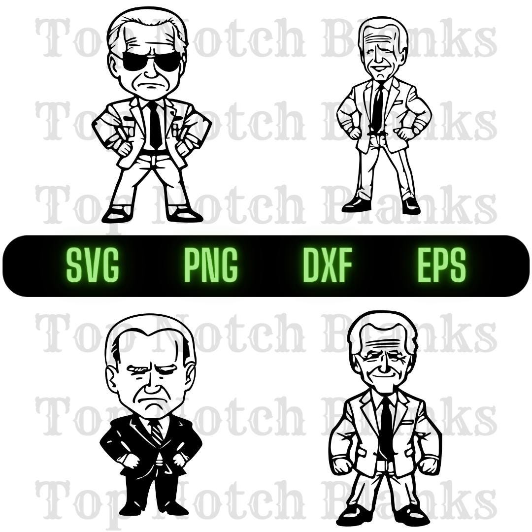 Joe Biden Svg Cartoon Biden Png Bad Ass Biden Clipart Little Biden ...