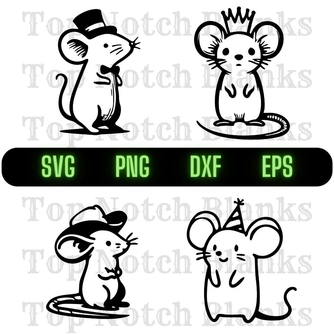 Mouse Wearing Hats Svg Mouse With Hats Png Mouse With Hats Clipart ...
