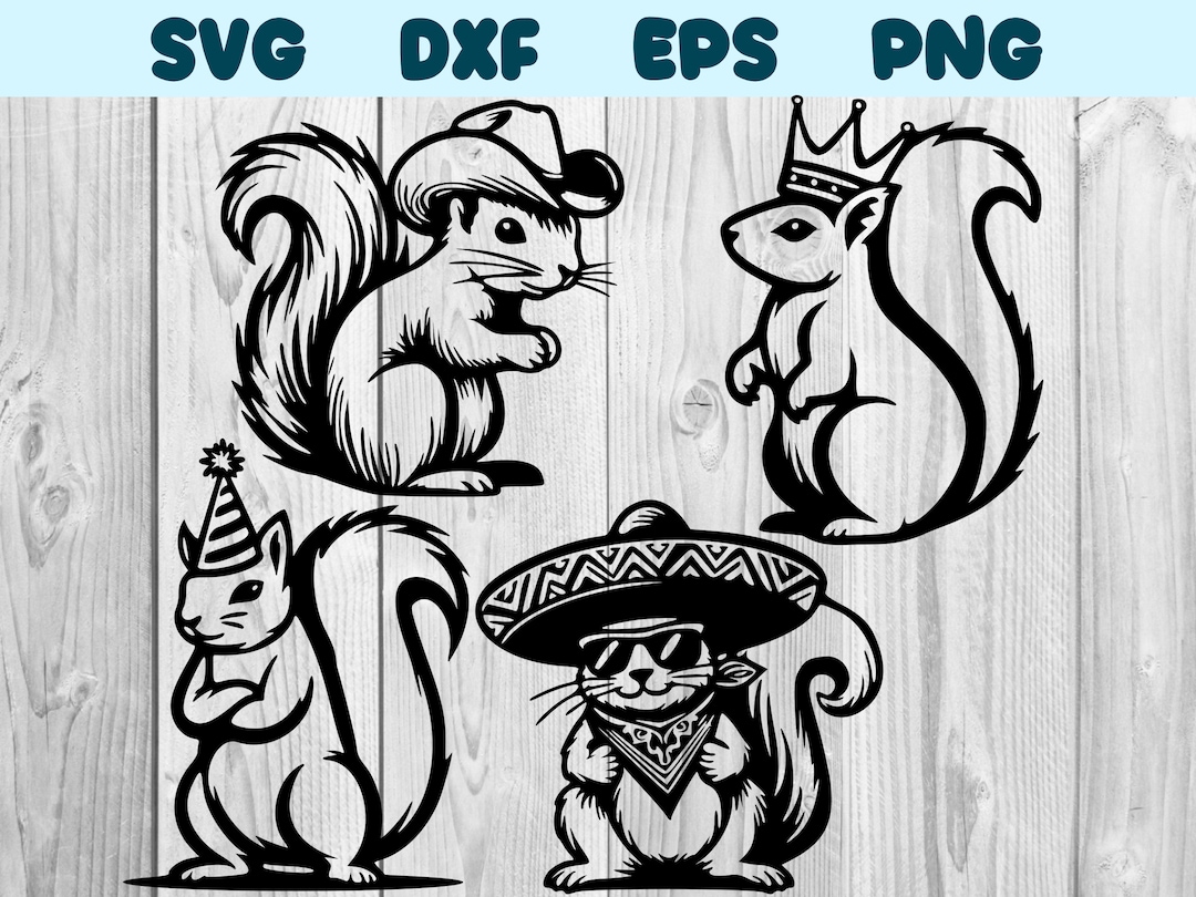 Squirrel Wearing Hats Svg Squirrel With Hats Png Squirrel With Hats ...