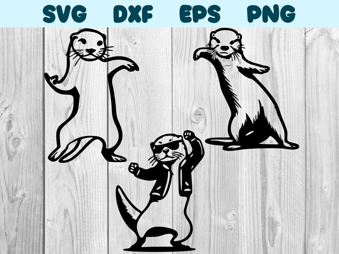 Otter Dancing With Sunglasses Svg Otter Dance Png Dancing Otter Clipart ...