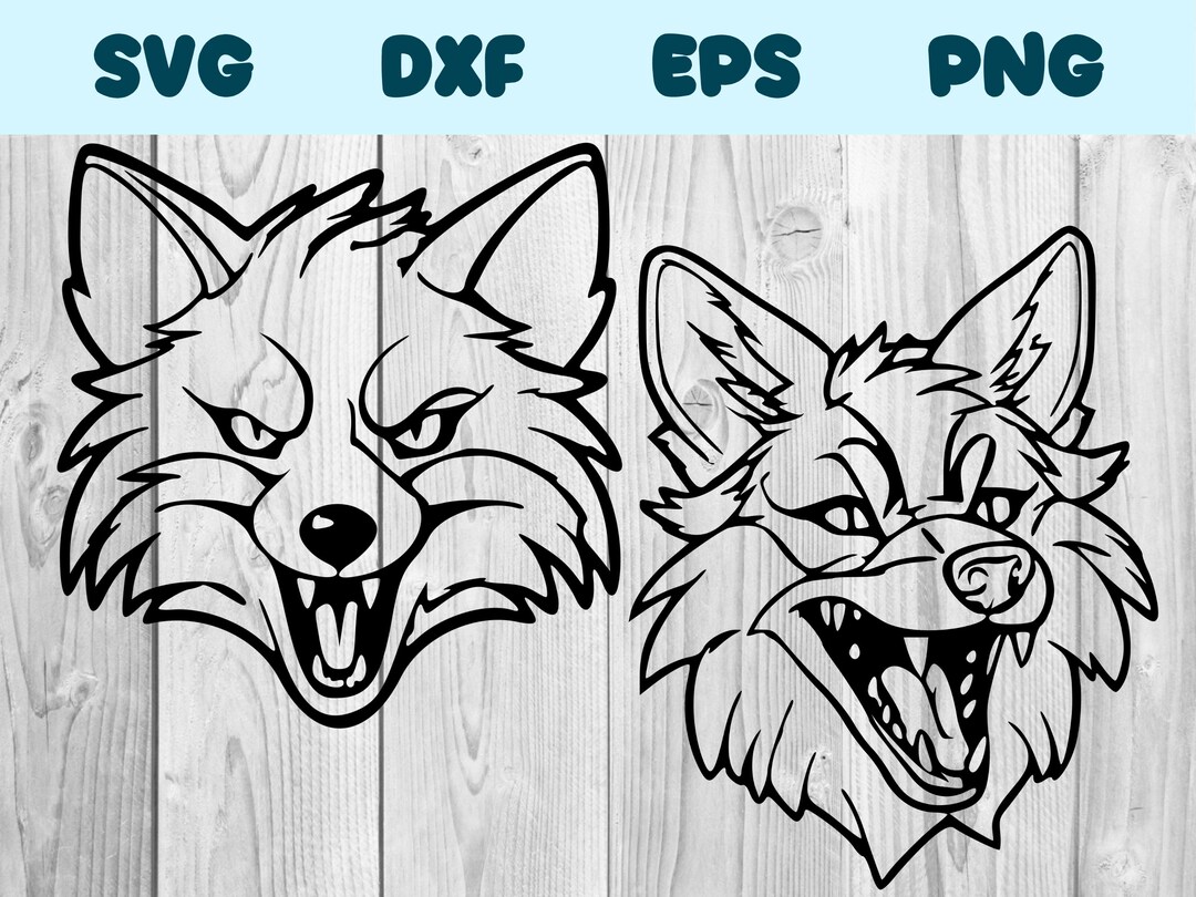 Fox Svg Angry Fox Png Angry Fox Clipart Angry Fox Vector Bundle Pack ...