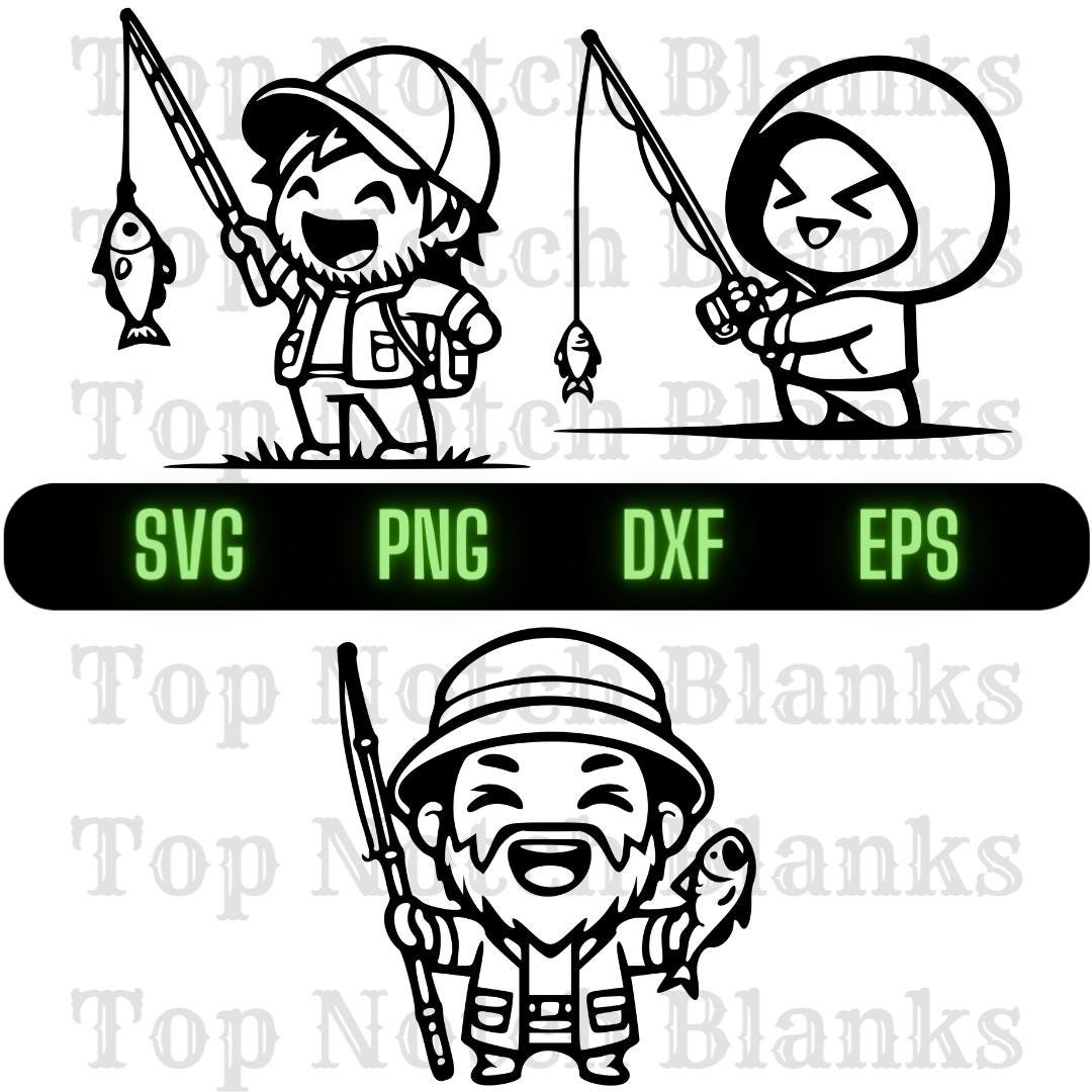 Fisherman Svg Cartoon Fisherman Png Cute Fisherman Clipart Cool ...