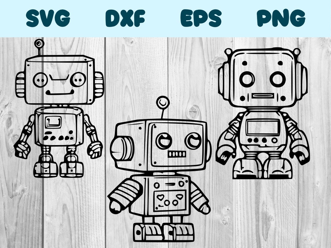Robot Svg Toy Robot Png Robot Clipart Robot Vector Digital - Etsy