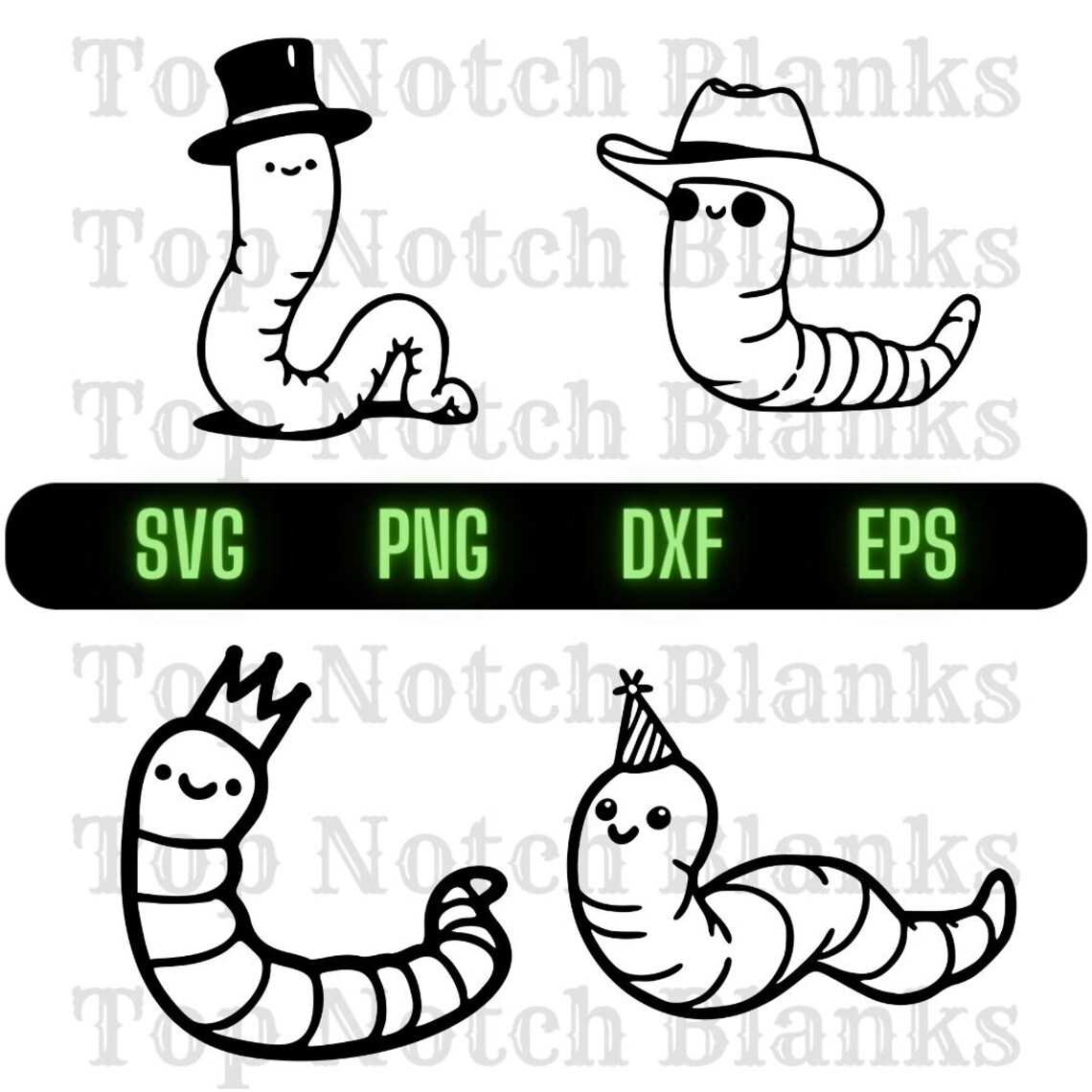 Worm Wearing Hats Svg Worm With Hats Png Earth Worm With Hats Clipart ...