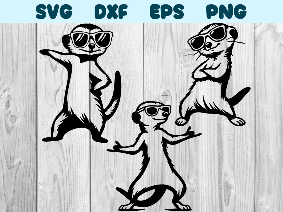 Meerkat Dancing With Sunglasses Svg Meerkat Dance Png Dancing Meerkat ...