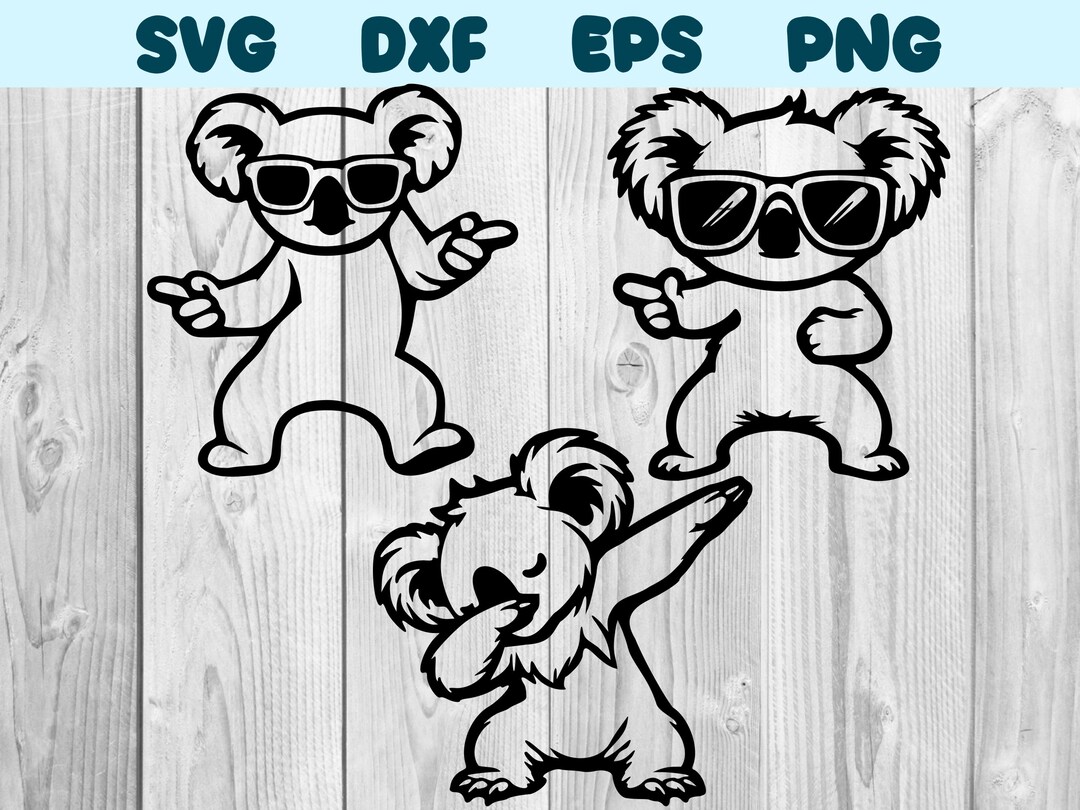 Koala Dancing With Glasses Svg Koala Dance Png Dancing Koala Clipart ...