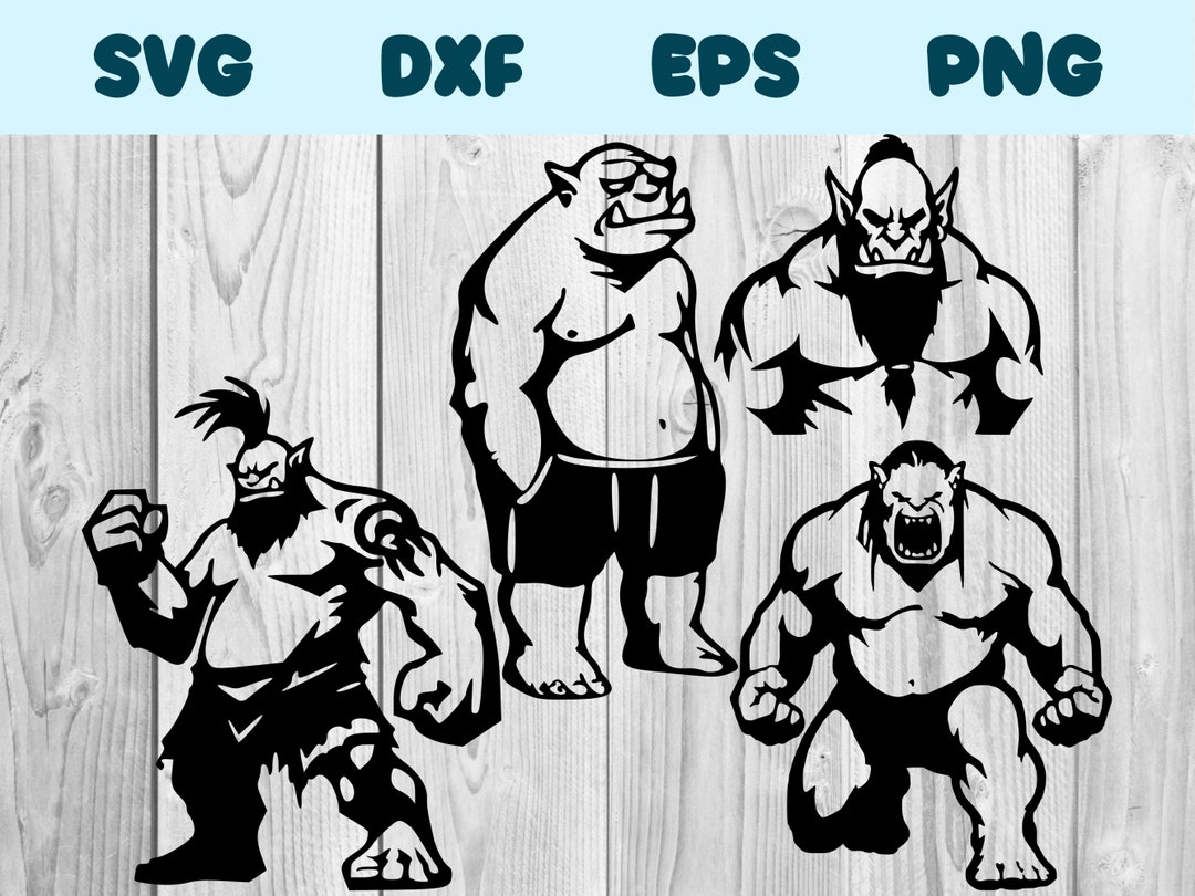 Ogre Svg Cartoon Ogre Png Cool Ogre Clipart Badass Ogre Vector Bundle ...