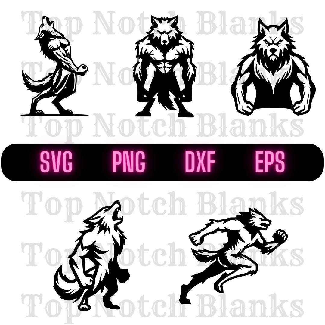 Werewolf Svg Cartoon Werewolf Png Cool Werewolf Clipart Badass Werewolf ...