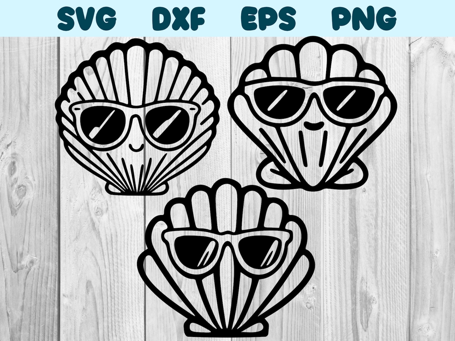Clam With Sunglasses Svg Clam Wearing Glasses Png Clam With Glasses ...