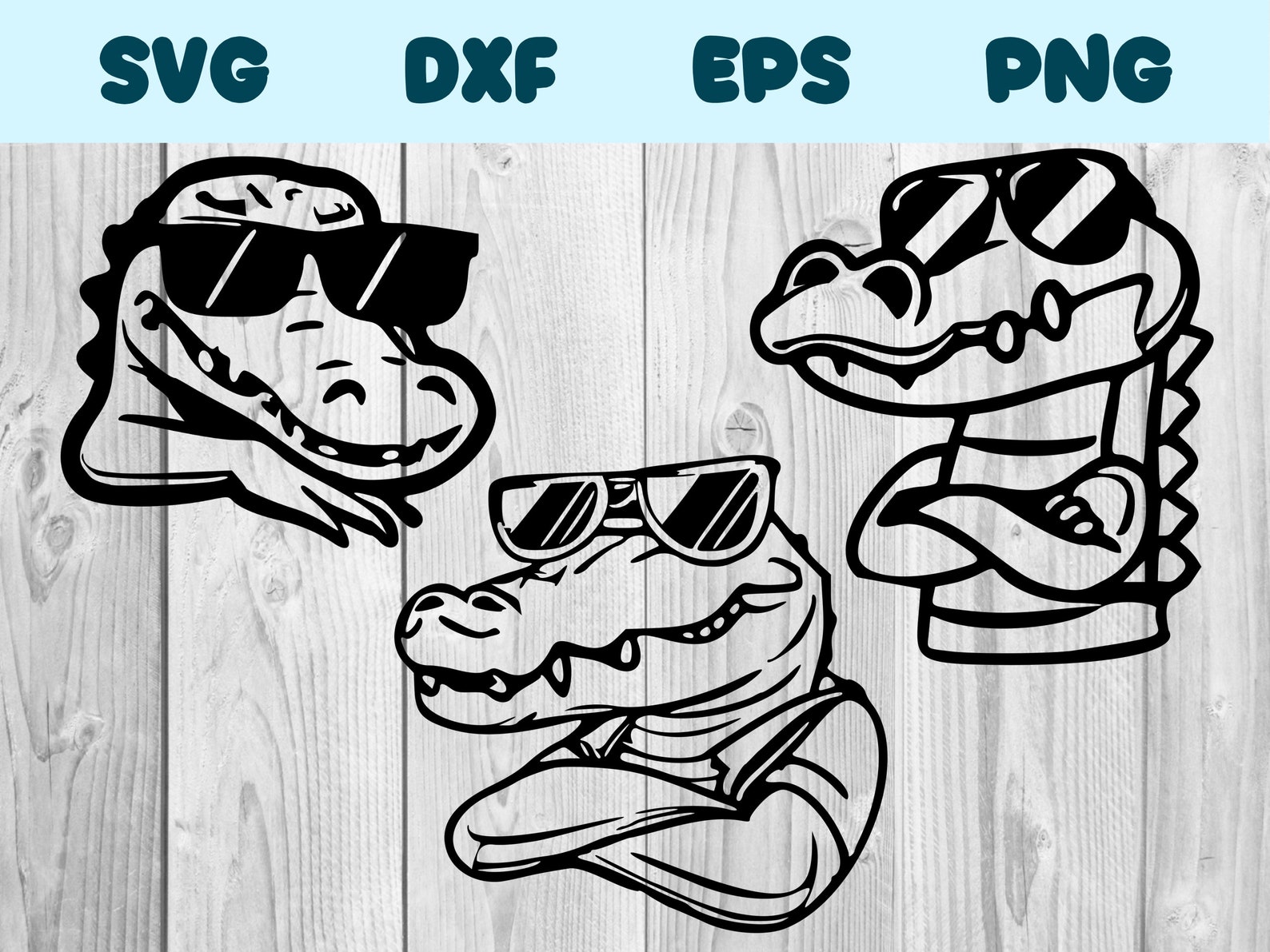 Alligator With Sunglasses Svg Alligator Wearing Glasses Png - Etsy