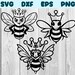 Bee Wearing A Crown Svg Queen Bee With A Crown Png Bee King Clipart ...