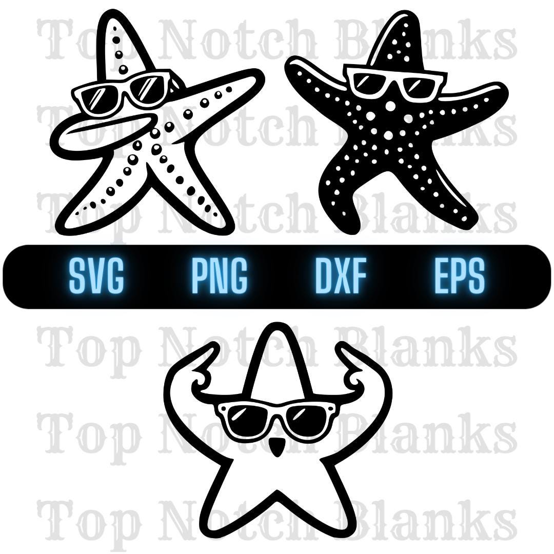 Starfish Dancing With Sunglasses Svg Starfish Dance Png Dancing ...