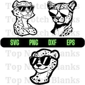 Cheetah With Glasses Svg Cheetah Wearing Sunglasses Png Cheetah Wearing ...