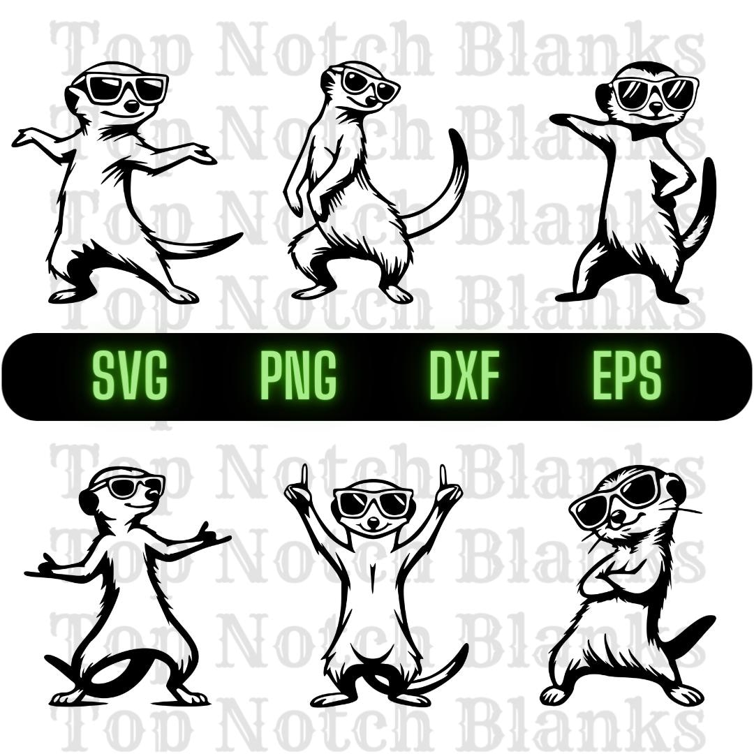 Meerkat Dancing With Sunglasses Svg Meerkat Dance Png Dancing Meerkat ...