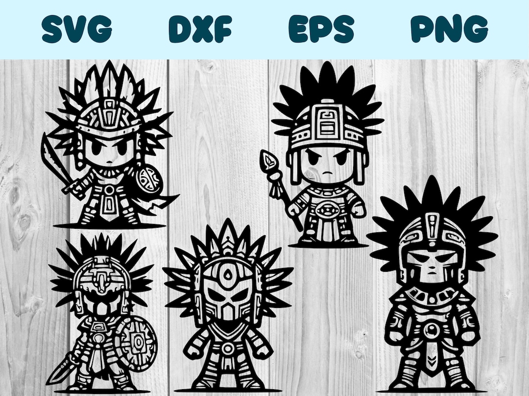 Aztec Warrior Svg Temple Warrior Png Jungle Warrior Clipart Cool ...