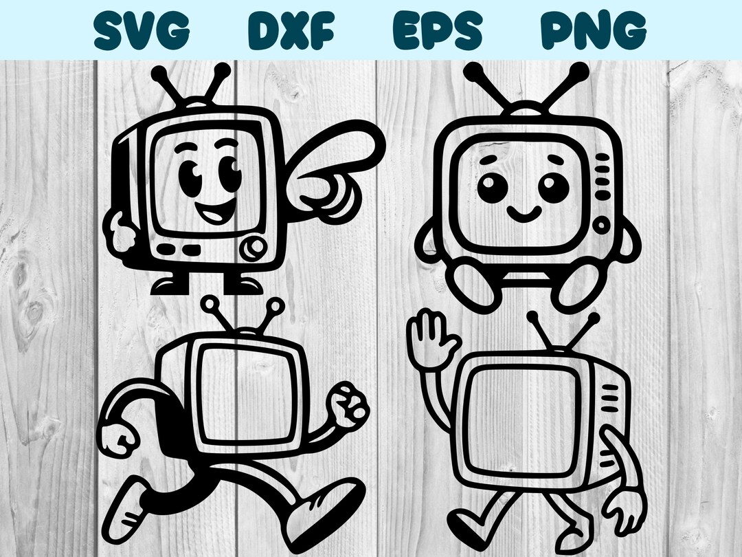 Television Character Svg Television Mascot Png Cartoon Television ...