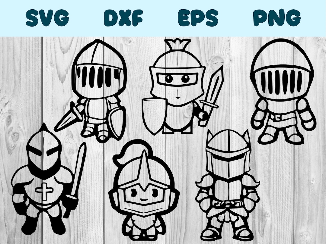 Knight Svg Cartoon Knight Png Cute Knight Clipart Cool Knight Vector ...
