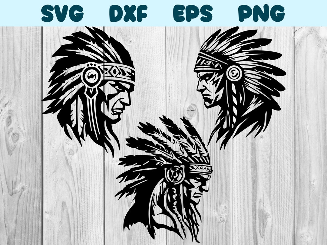 Native American Chief Svg Native American Png Native American Clipart ...