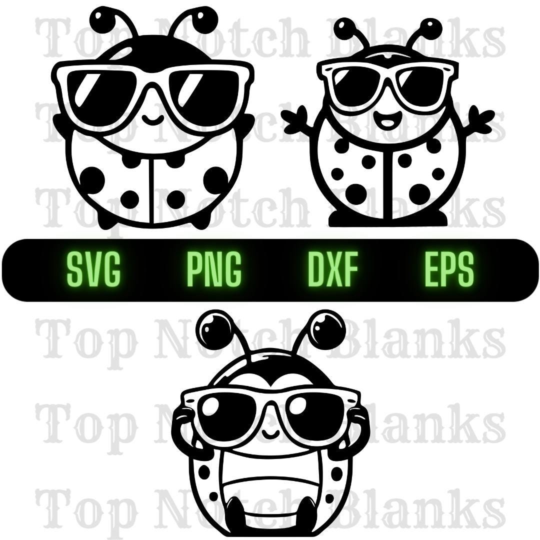 Ladybug With Glasses Svg Ladybug With Glasses Png Ladybug With Glasses ...