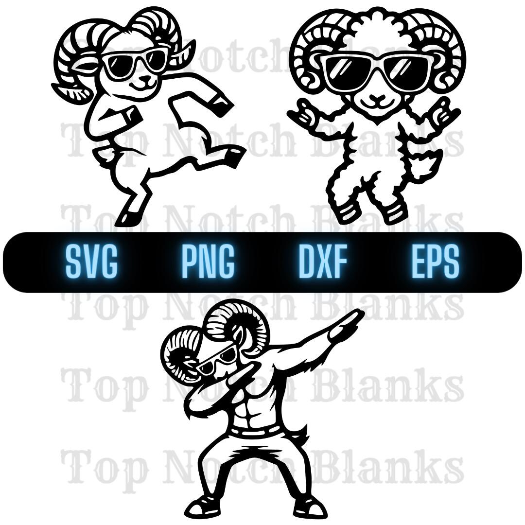 Ram Dancing With Sunglasses Svg Ram Dance Png Dancing Ram Clipart Ram ...