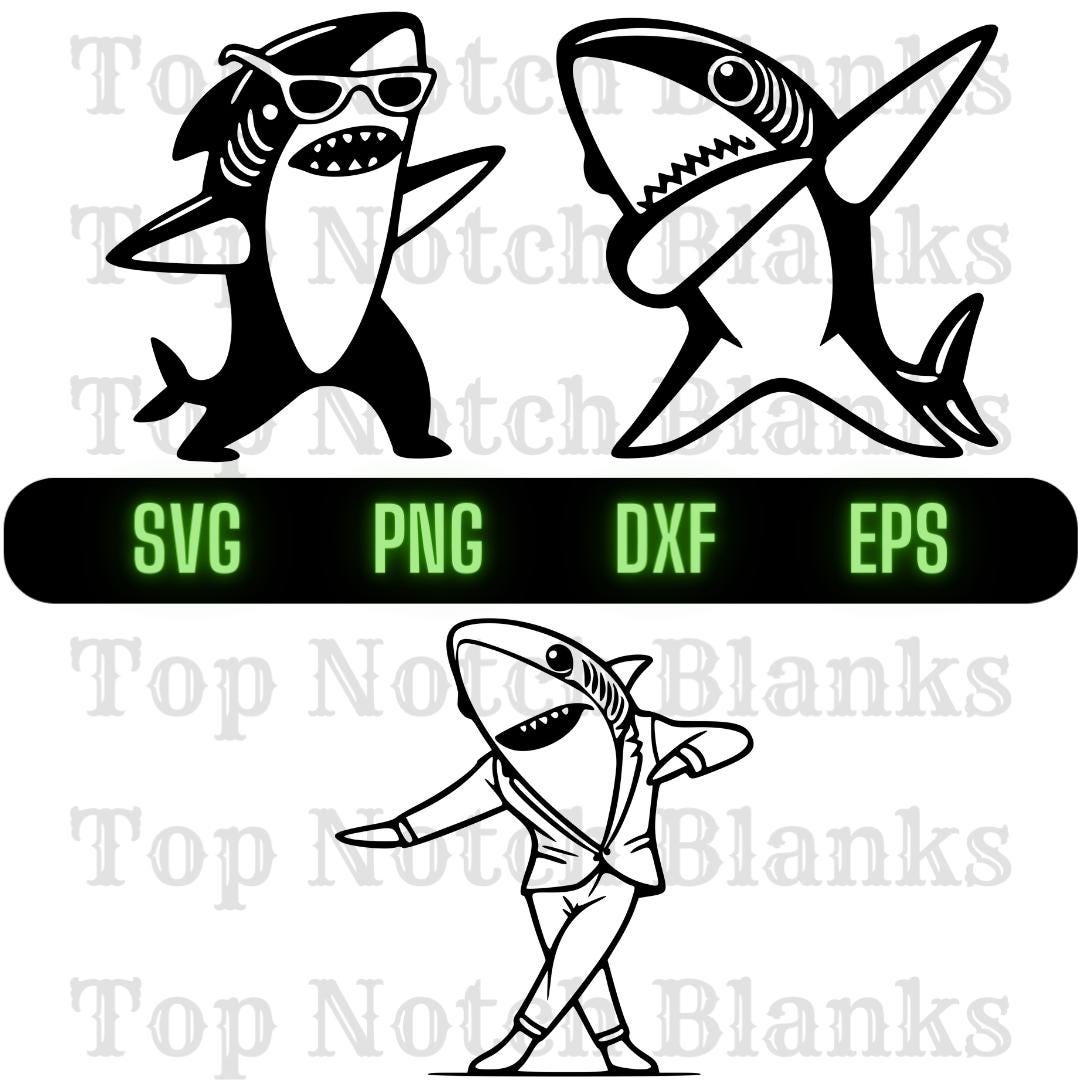 Shark Dancing With Sunglasses Svg Shark Dance Png Dancing Shark Clipart ...