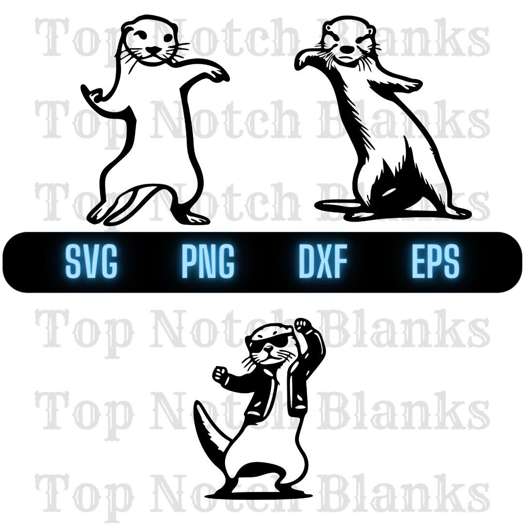Otter Dancing With Sunglasses Svg Otter Dance Png Dancing Otter Clipart ...