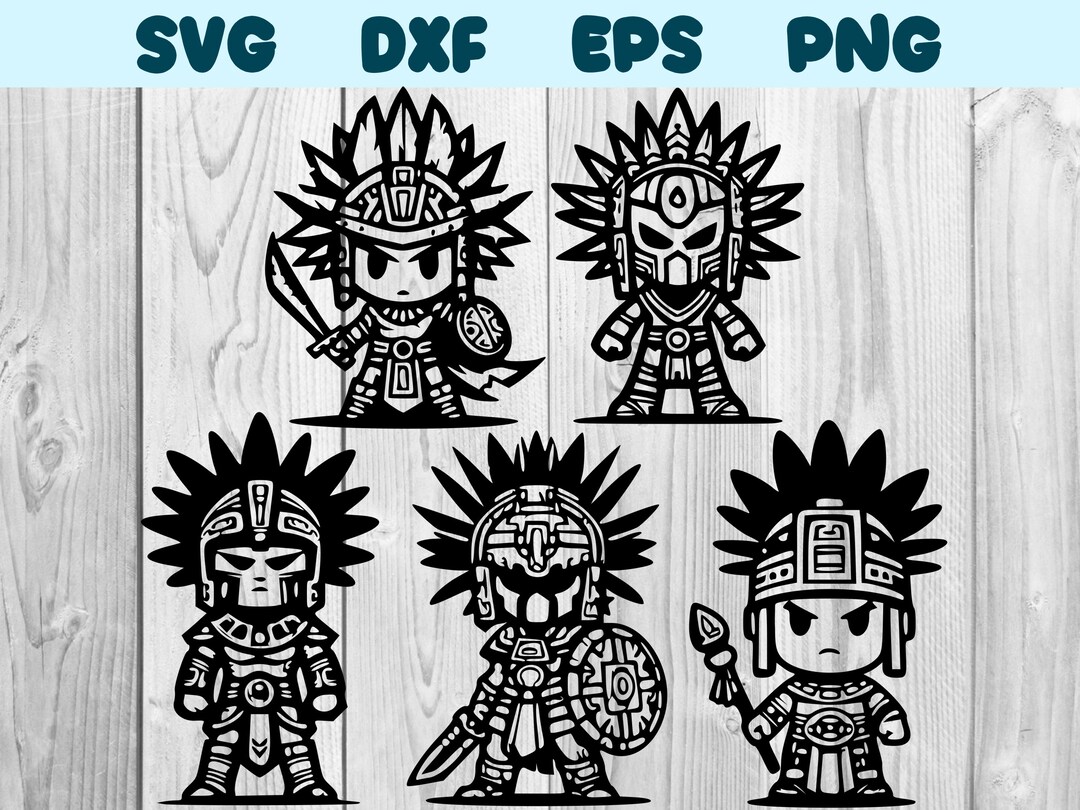 Aztec Warrior Svg Temple Warrior Png Jungle Warrior Clipart Cool ...