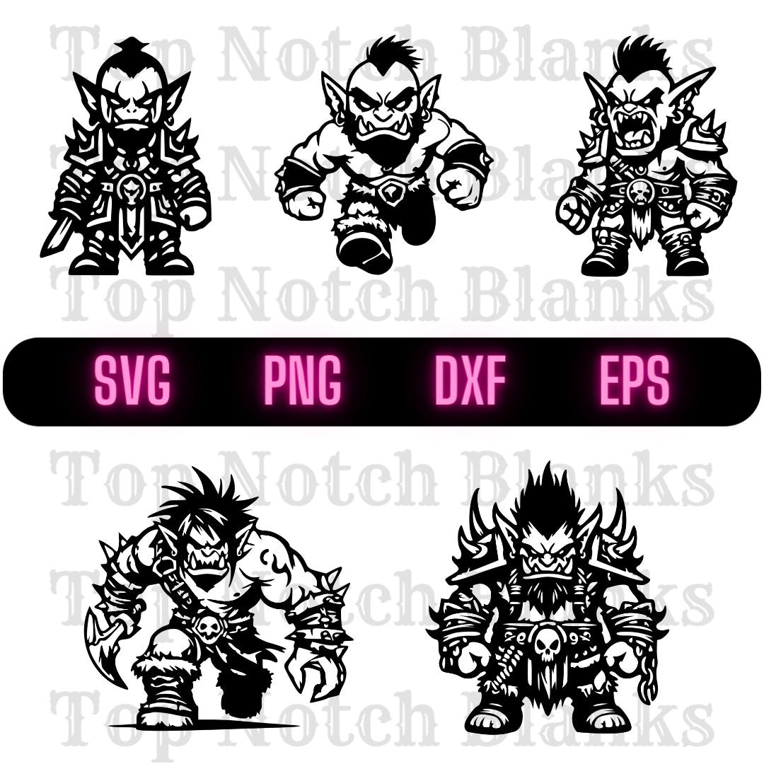 Orc Svg Cartoon Orc Png Cool Orc Clipart Badass Orc Vector Bundle Pack ...