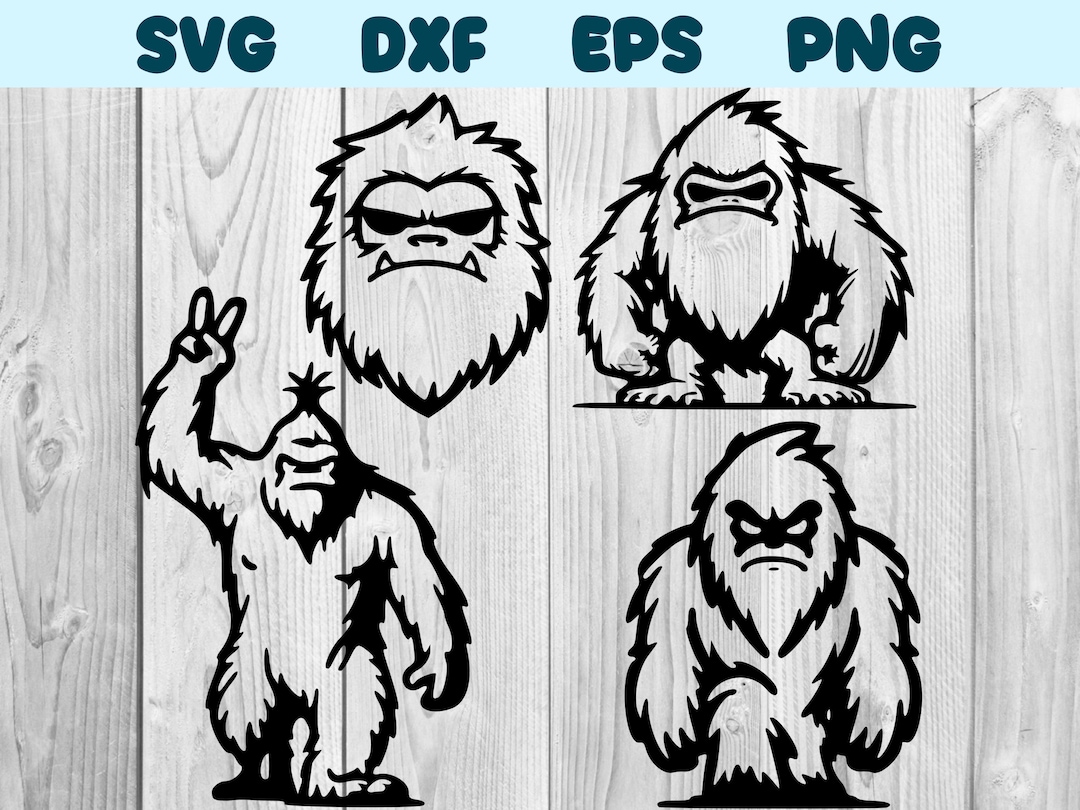 Yeti Svg Cartoon Yeti Png Cool Yeti Clipart Badass Yeti Vector Bundle ...