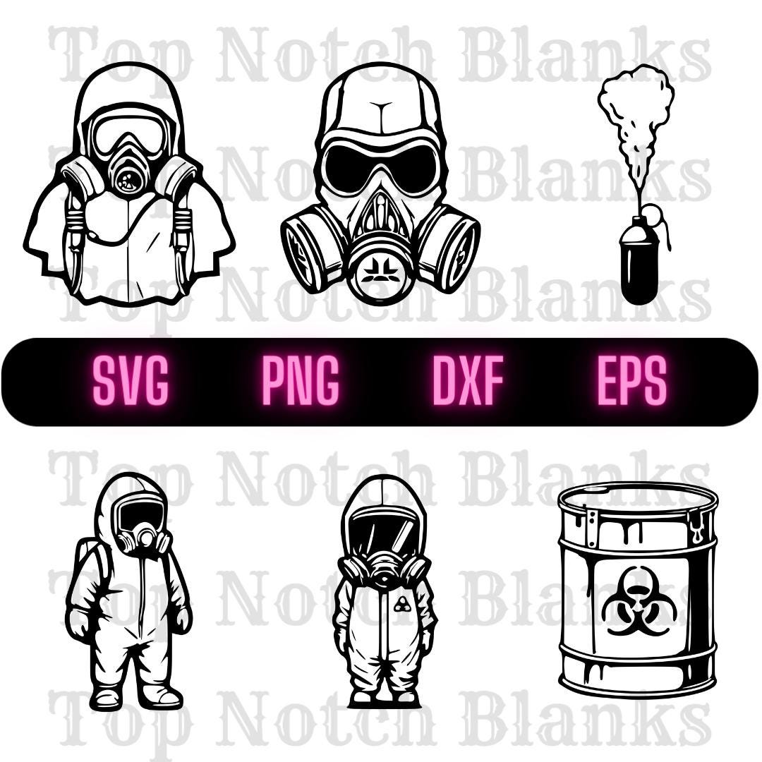 Hazmat Svg Hazmat Png Hazmat Clipart Hazmat Suit Vector Bundle Pack ...