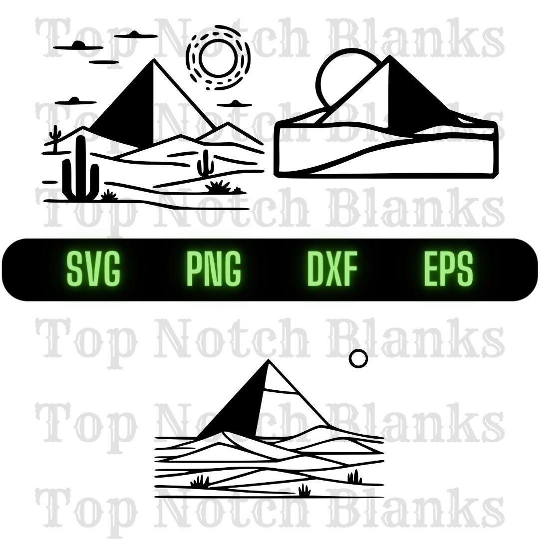 Pyramid Scene Svg Desert Scene Png Cool Pyramid Scene Clipart Desert ...