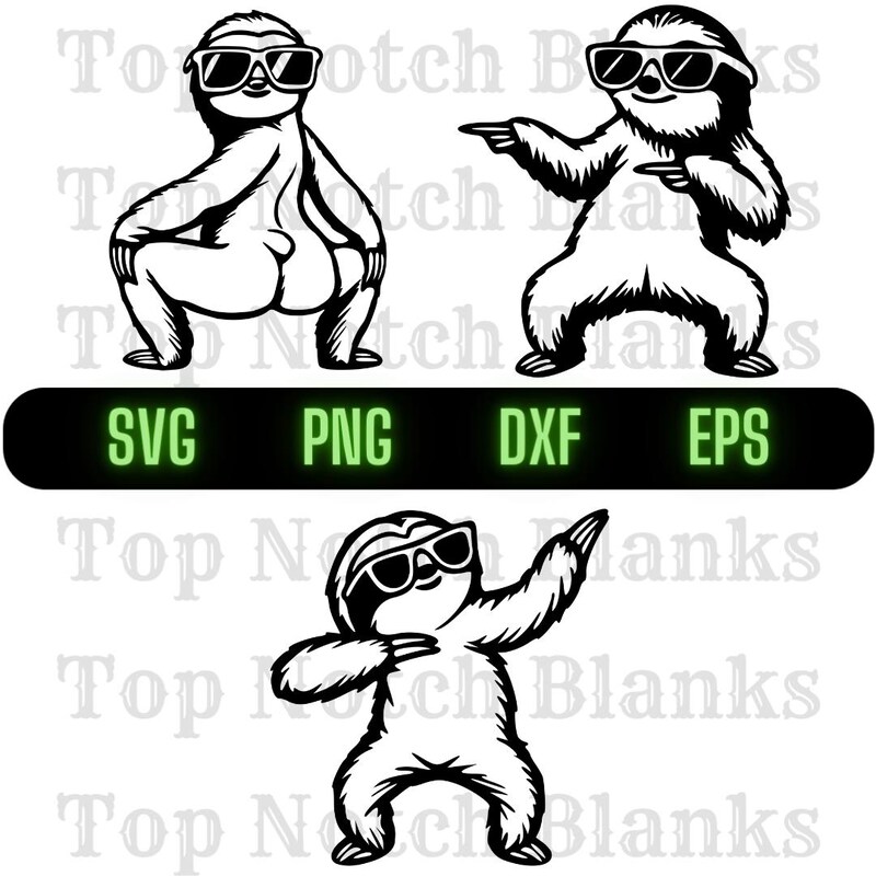 Cartoon Sloth - Etsy