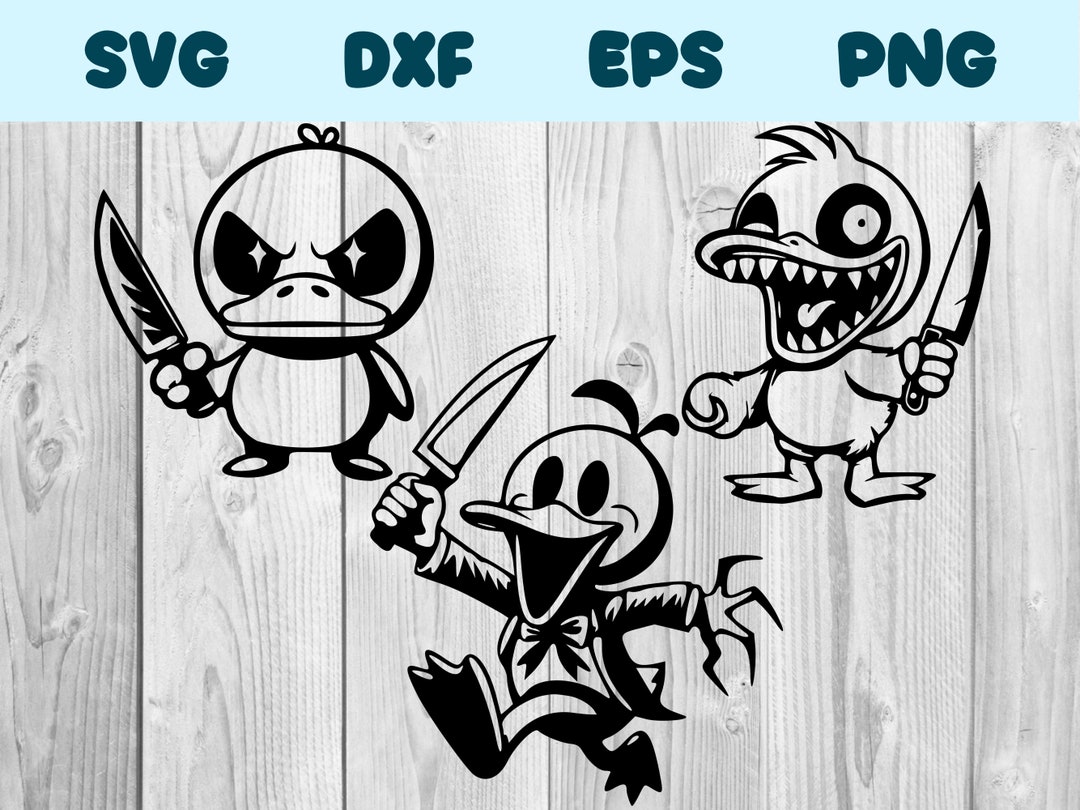 Killer Duck Svg Evil Duck Png Bad Ass Duck Clipart Killer Duck - Etsy