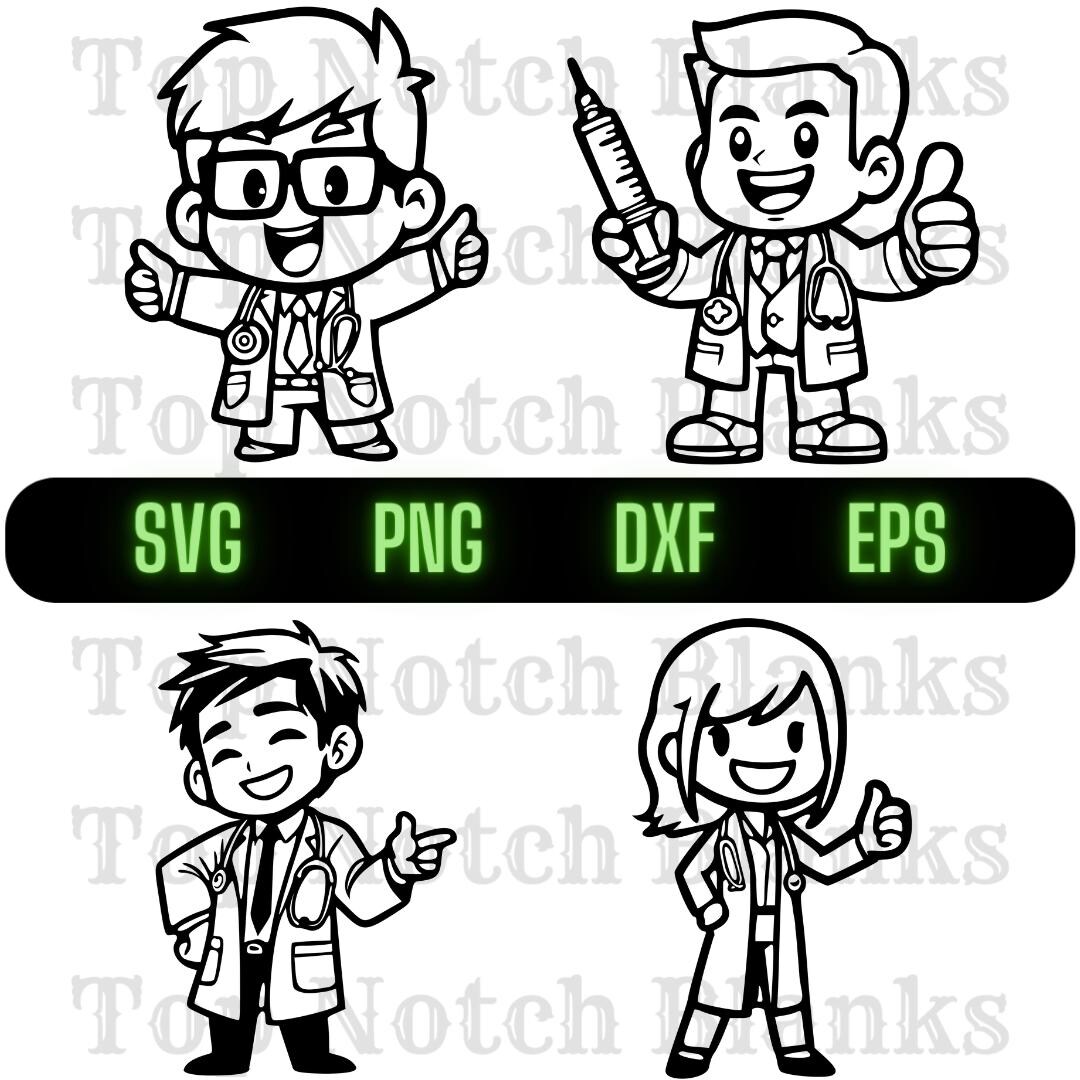 Doctor Svg Cartoon Doctor Png Cute Doctor Clipart Cool Doctor Vector ...