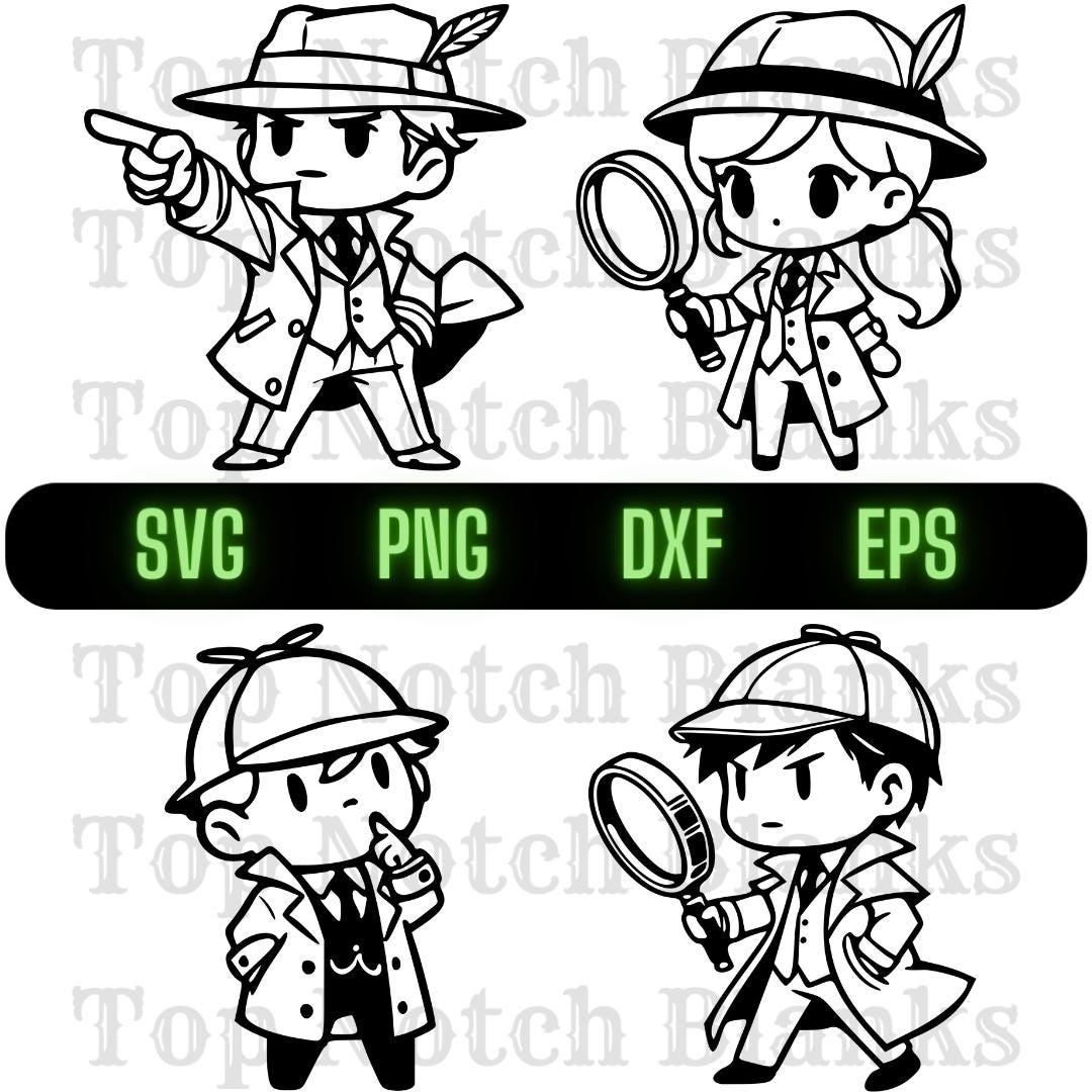 Detective Svg Cartoon Detective Png Cool Detective Clipart Detective ...