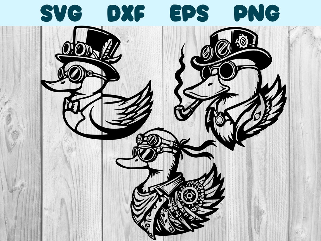 Steampunk Duck Svg Steampunk Duck Png Steam Punk Duck Clipart Steampunk Duck Vector Bundle Pack ...